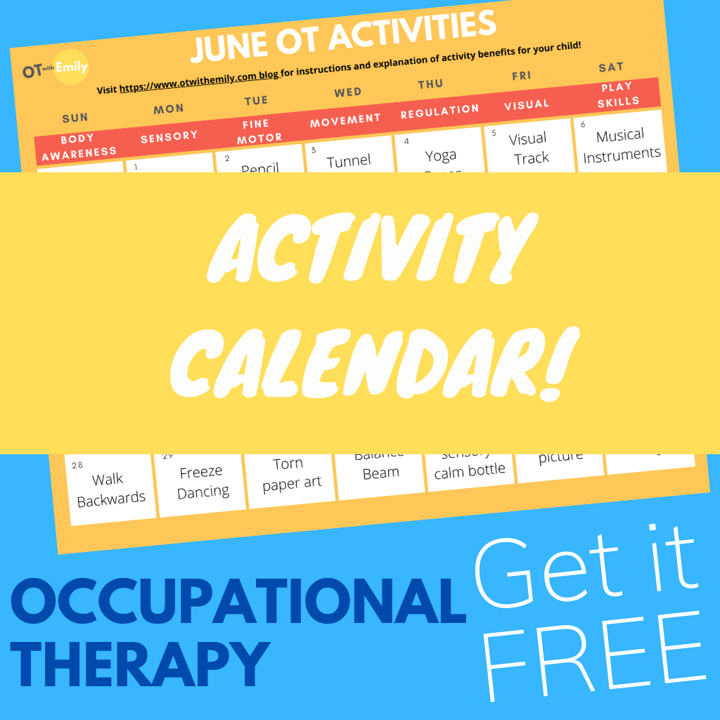 June Occupational Therapy Activity Calendar – OTwithEmily