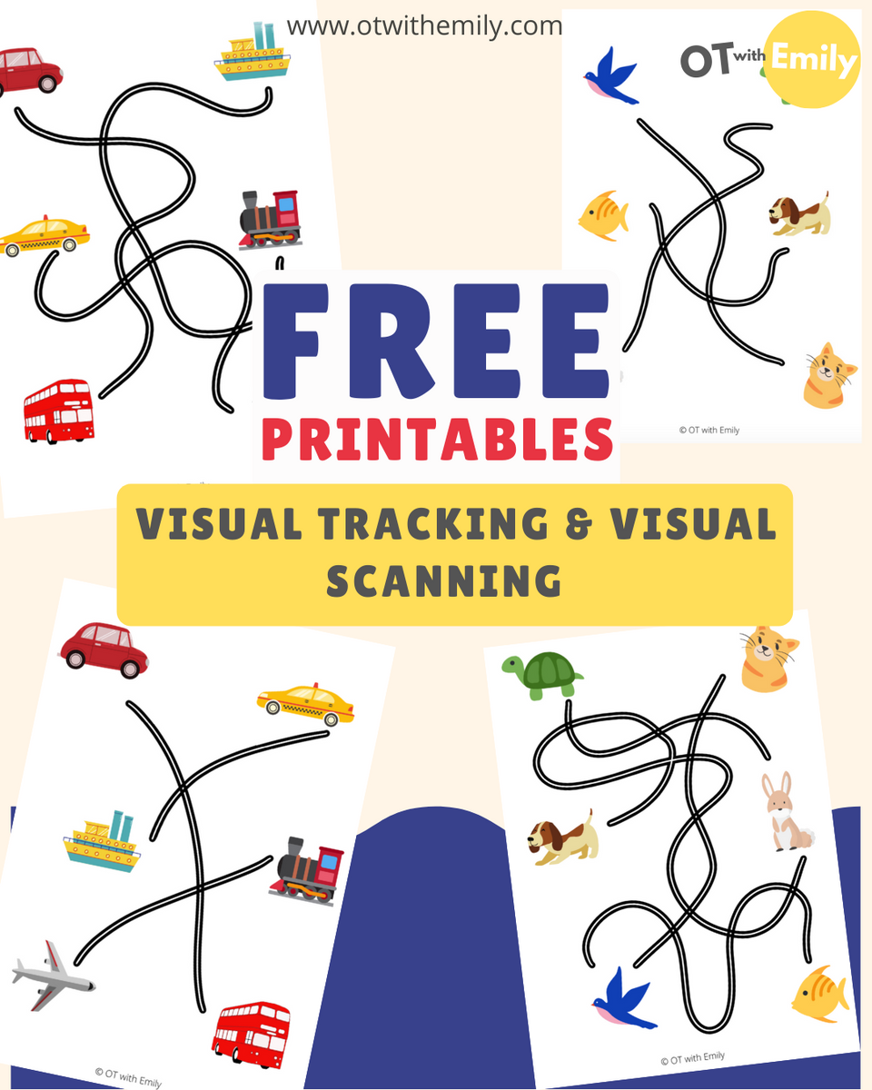 Visual Scanning & Tracking Worksheets – OTwithEmily