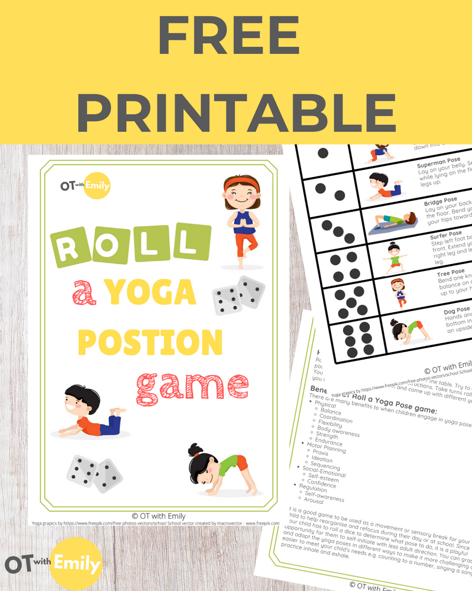Roll a Yoga Pose Game – OTwithEmily